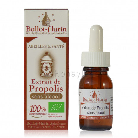 Alcohol-free organic propolis drops